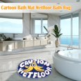 WSRRDRECVHi Blue Bathroom Carpet Cartoon Bath Rug The Caution Wetfloor ...