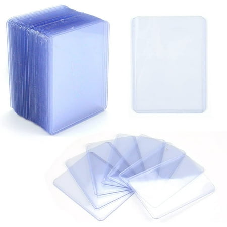 HTAIGUO 40 Pieces Top Loader Card Holder, Clear Thick Plastic Trading ...