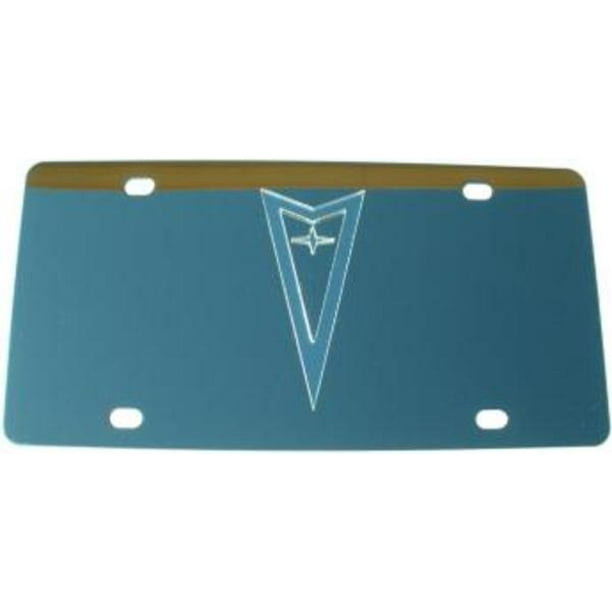 Pontiac Silver Logo Stainless Steel License Plate - Walmart.com ...