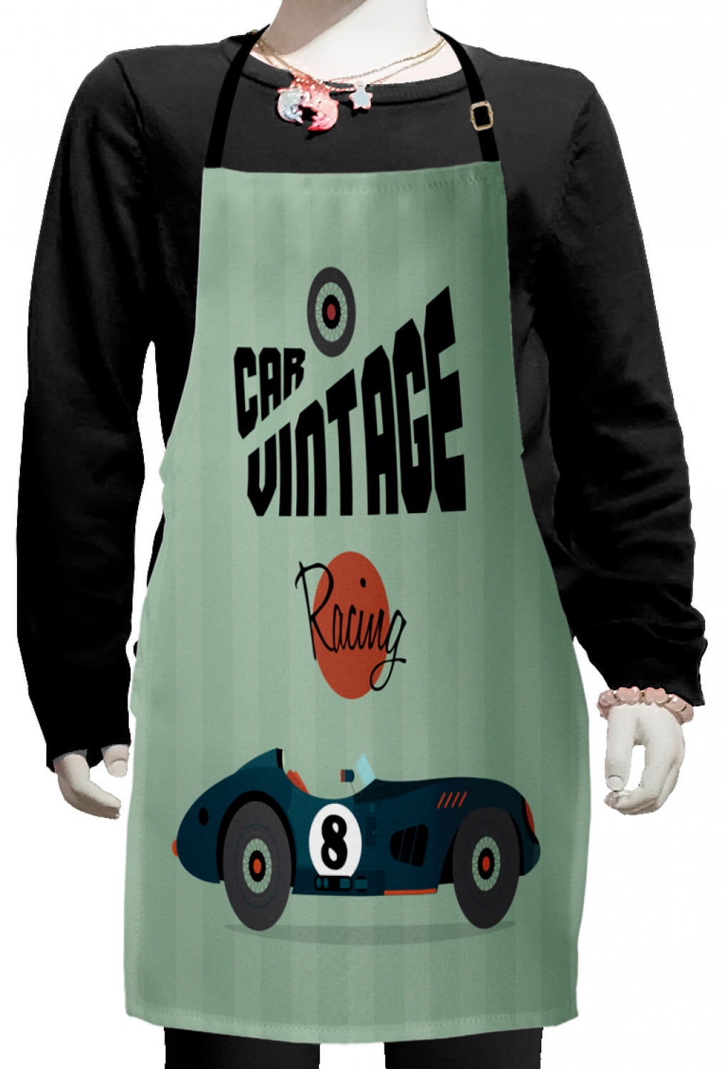 Cars Kids Apron, Classical Vintage Car Poster Racing Sports Competition ...