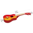 Hape Kids Wooden 21" Toy Ukulele in Red & Yellow, Toddler Ages 3 ...