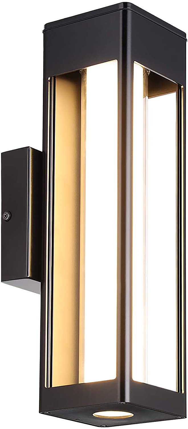 LEONLITE 12W LED Sconces Wall Lighting, Modern Outdoor Indoor Wall ...