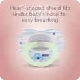 NUK Glow-in-the-Dark Orthodontic Pacifiers, Girl, 0-6 Months, 2-Pack ...