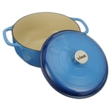 Lodge 6 Quart Cast Iron Enameled Dutch Oven with Enamel Lid, Blue ...