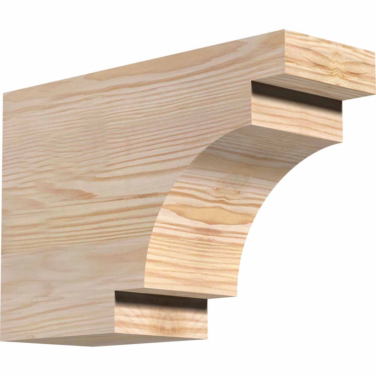 4"W x 8"H x 12"L Mediterranean Rough Sawn Rafter Tail, Douglas Fir ...