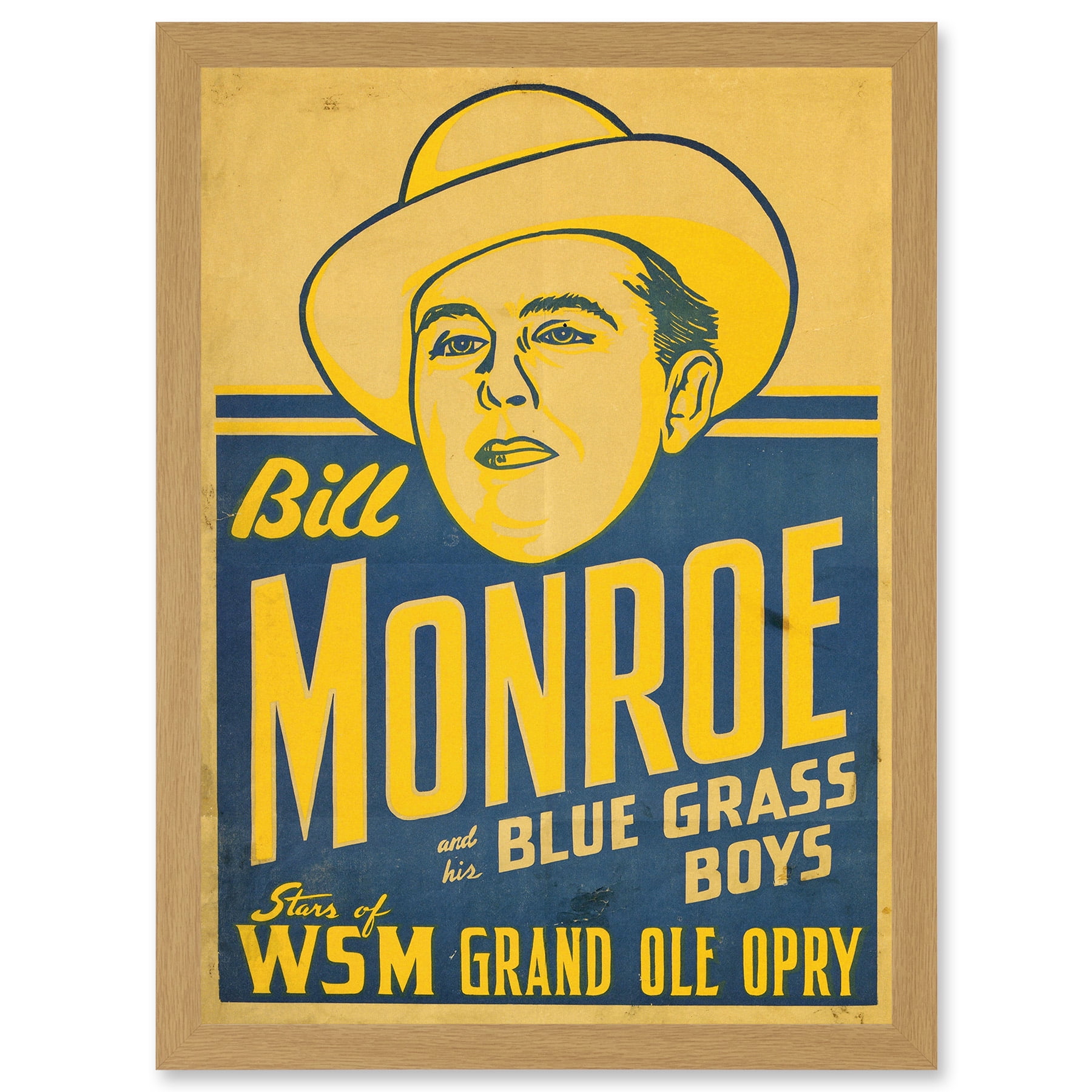Music Bill Monroe Blue Grass Boys Grand Ole Opry Artwork Framed Wall ...