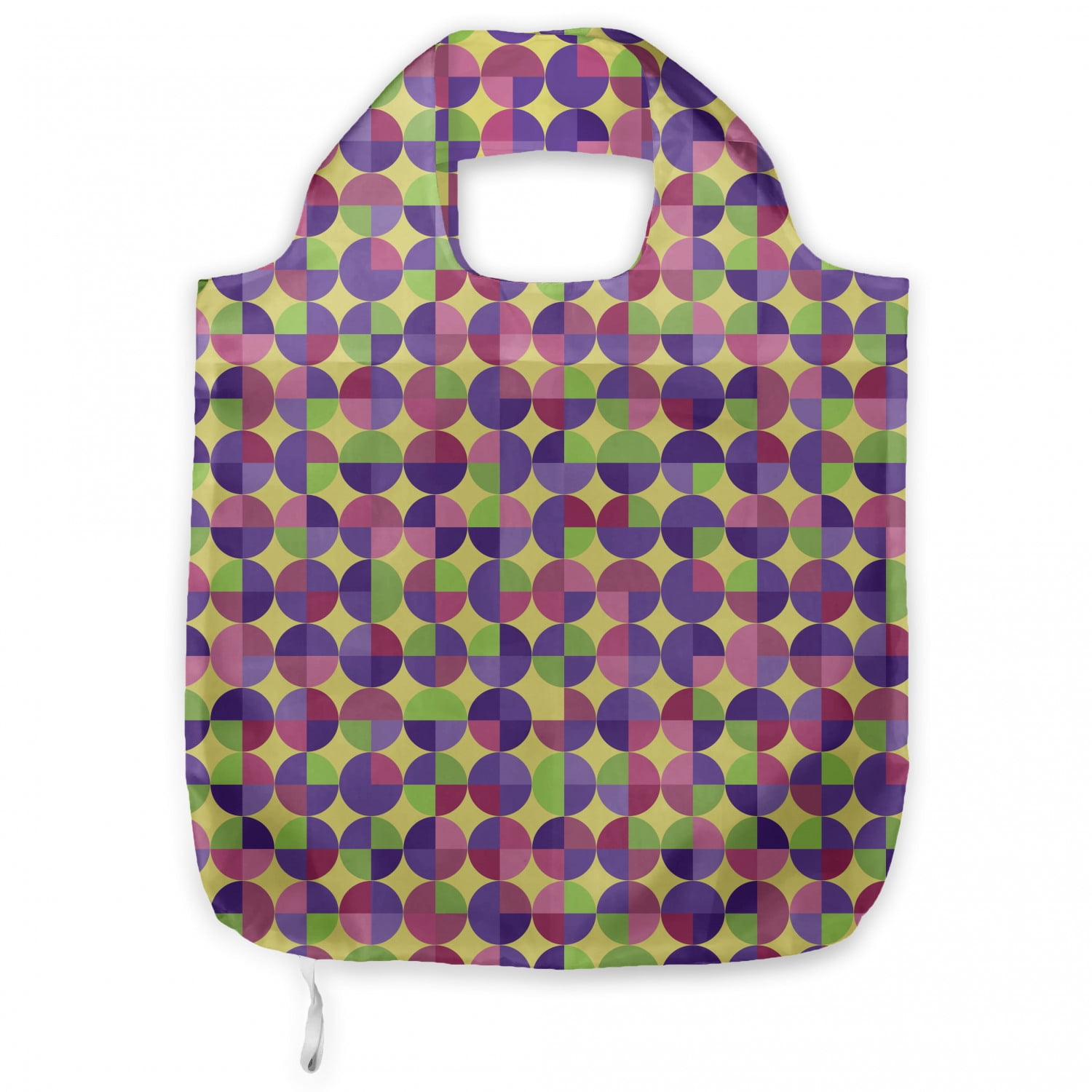 Geometrical Shopping Tote Bag, Circles Pattern with Colorful Sphere ...