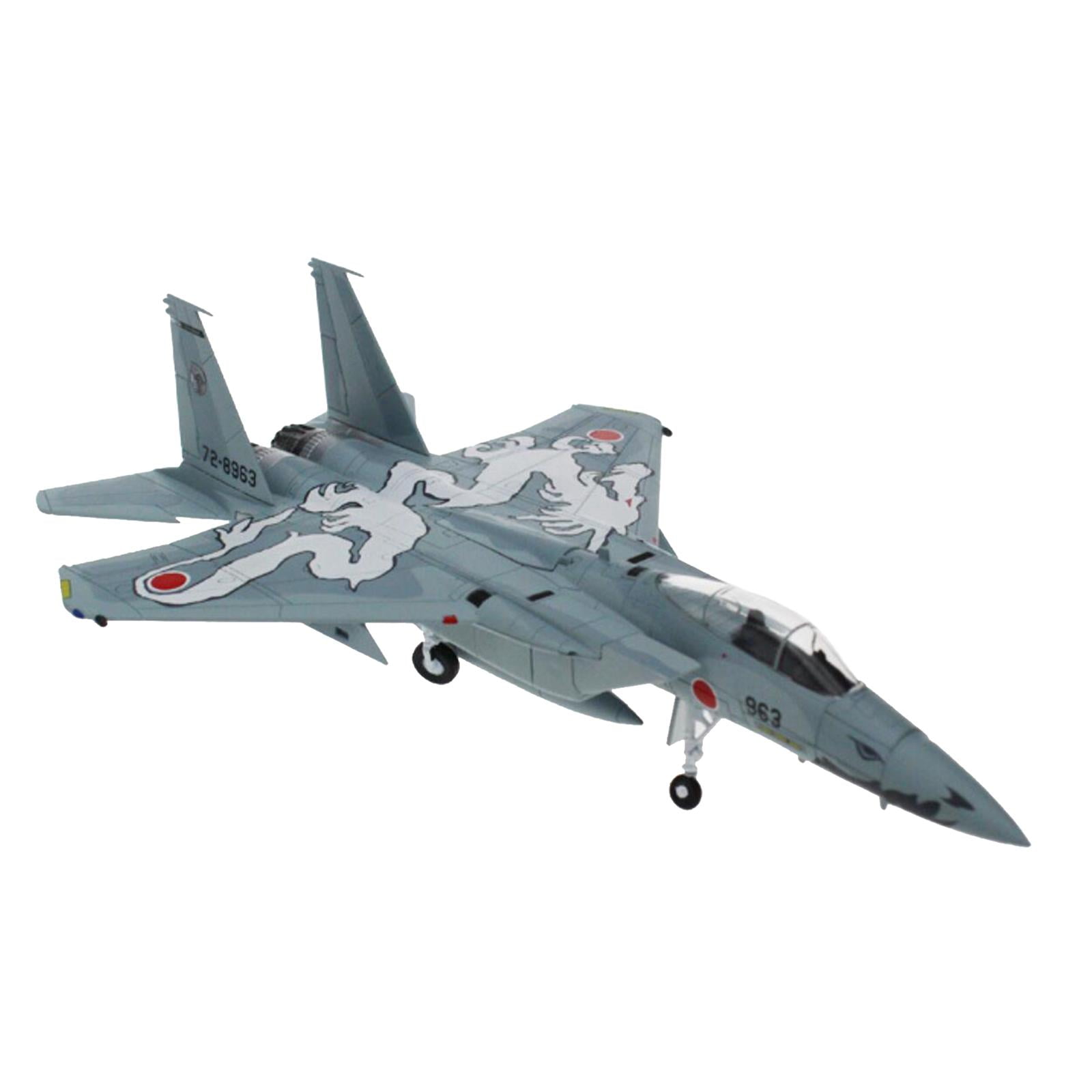 8 Alloy Scale 65F-15J Fighter Jet Model Dragon Pattern Diecast Aircraft ...