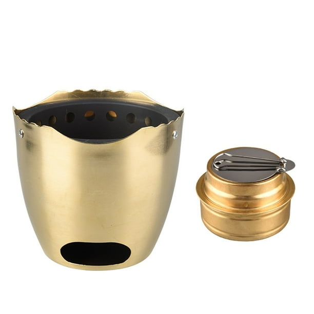 Aluminum Alloy Camping Alcohol Stoves Charcoal Wood Burners Tea Warmer ...