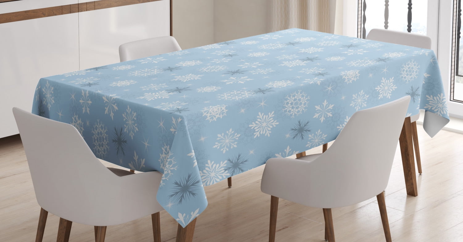 Ambesonne Winter Tablecloth Rectangular Table Cover, Cold Weather New ...