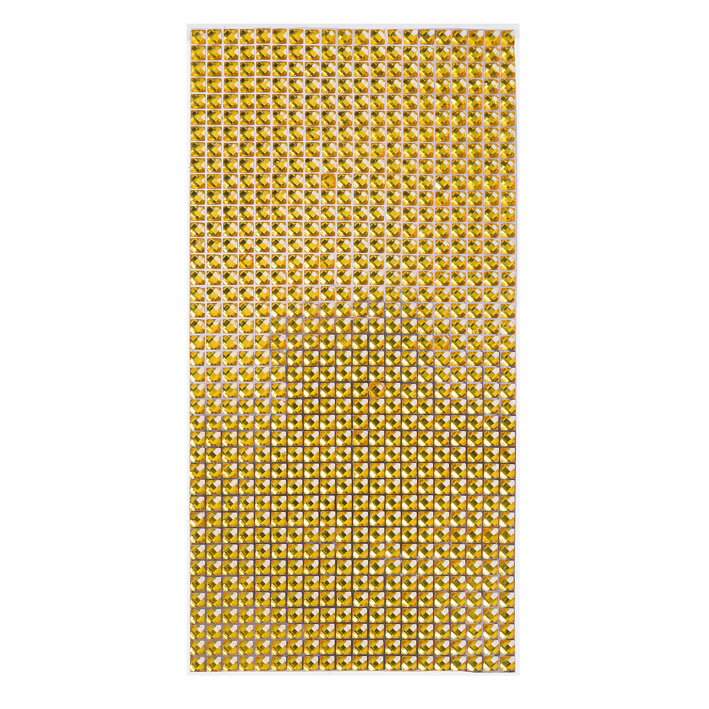 Darice 4mm Yellow Rhinestone Bling Sticker Sheet: 3.5 x 7 in - Walmart.com