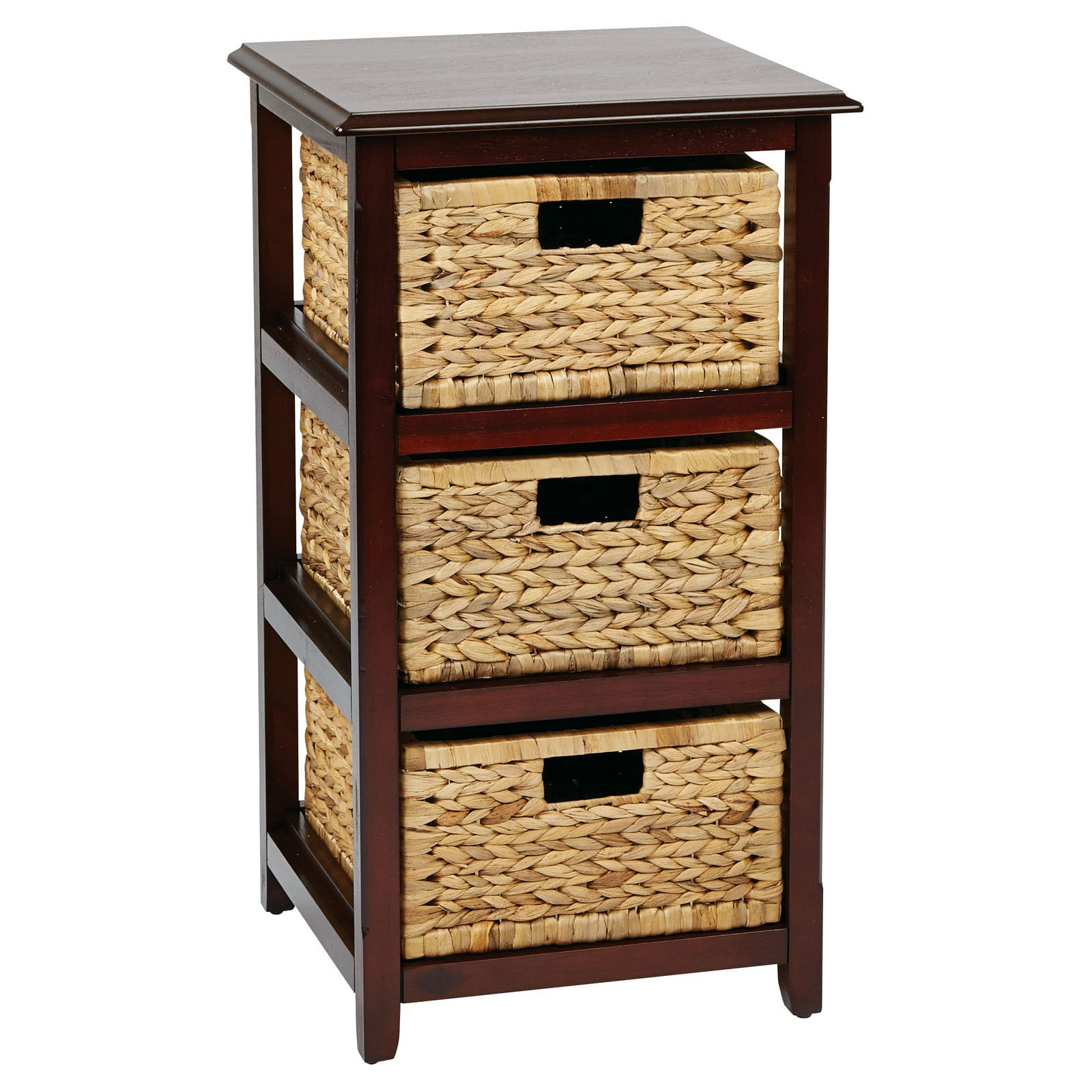 OSP Home Furnishings Seabrook Three-Tier Storage Unit With Espresso ...
