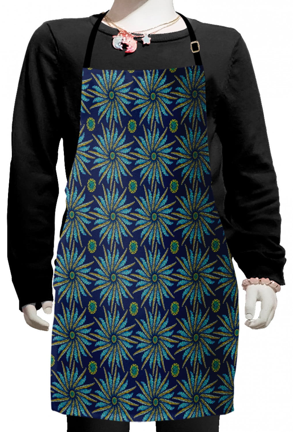 Abstract Kids Apron, Rhythmic Print of Pointy Sun Rays Summer Vibes ...