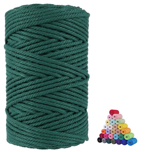 Cuerda de macramé de algodón natural Thread Cord FLIPPED de 5 mm x 100 ...