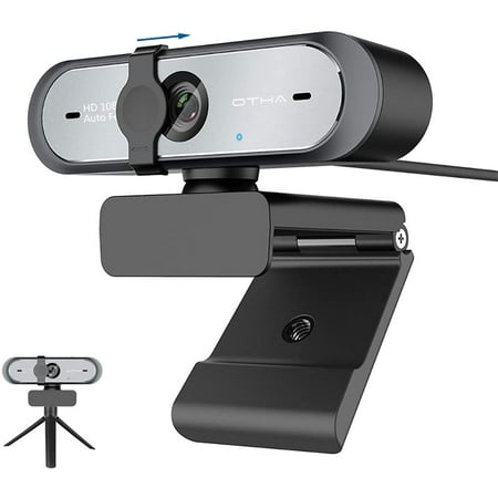 60FPS AutoFocus 1080P Webcam with Dual Microphone & Privacy Cover, 2021 ...
