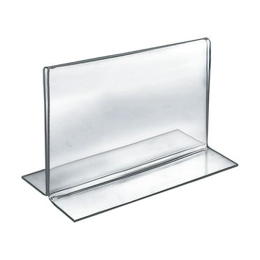 Azar 112740 3.5" W x 2.5" H L-Shaped Acrylic Sign Holder, 10Pack ...