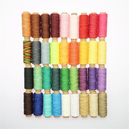 36 Colors Leather Waxed Thread Cord 55 Yards 150D Sewing Waxed Thread ...