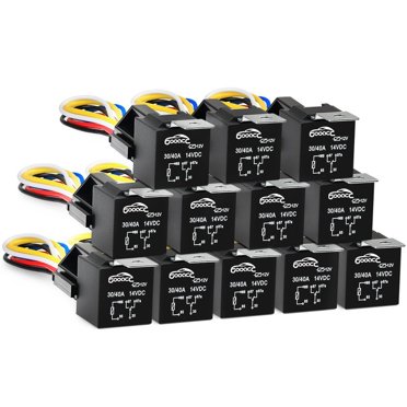 Absolute USA 5-Pin 12 VDC Interlocking Relay Socket, 10 Set - Walmart.com