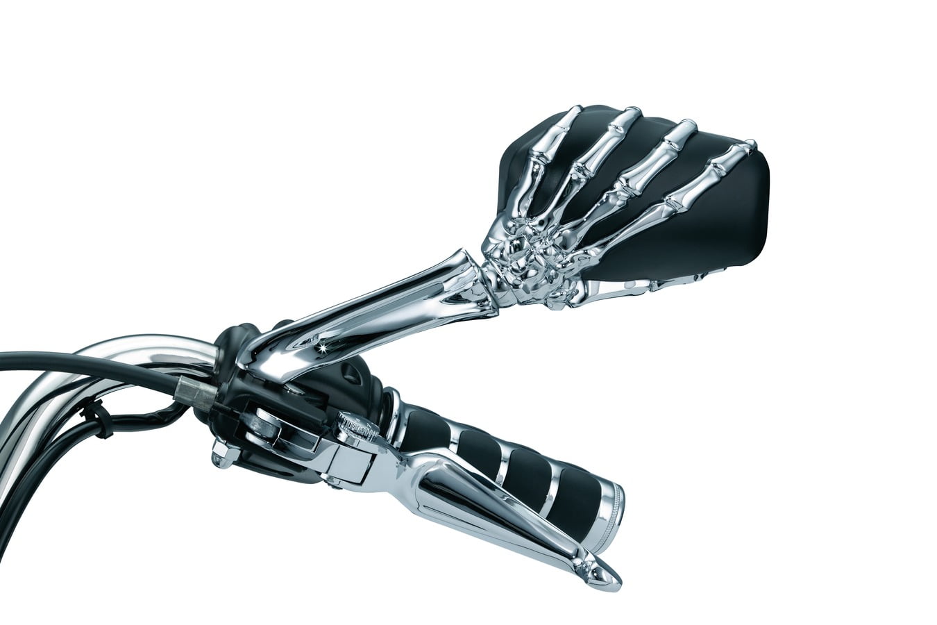 Kuryakyn Skeleton Hand Mirrors Chrome/Black 1759 - Walmart.com