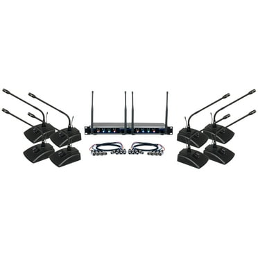 VocoPro HYBRIDPLAY8 8 Channel UHF Hybrid Wireless Headset & Lapel ...