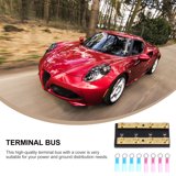 1 Set 4 Positions Dual Row Bus Bar Electric Terminal Junction Block 60A ...