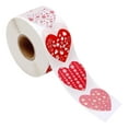 Valentine's Day Heart Stickers Roll for Kids Envelopes Decor - Walmart.com
