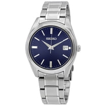 Seiko Classic Quartz Men's Watch, Grey Titanium, Blue Dial, Luminous ...