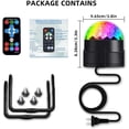 2-Pack Disco Ball DJ Party Lights, Sound Activated Strobe Stage Light ...