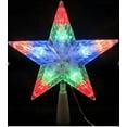 10" Clear Crystal Star LED Christmas Tree Topper - Multi Lights ...
