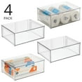 Mdesign Plastic Stackable Kitchen Storage Organizer With Drawer 4