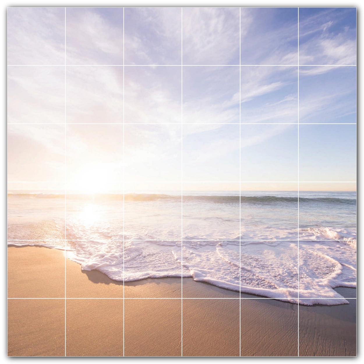 Picture-Tiles.com: Beach Ceramic Tile Wall Mural WAL500059-66XL. 72"W x ...