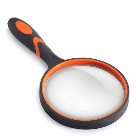 Magnifying Glass with 3X 100MM Large Magnifying Lens and Non-Slip Soft ...