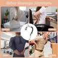LumixPro Extended Handle Massage Gun, 6 Heads Deep Tissue Back Massager ...