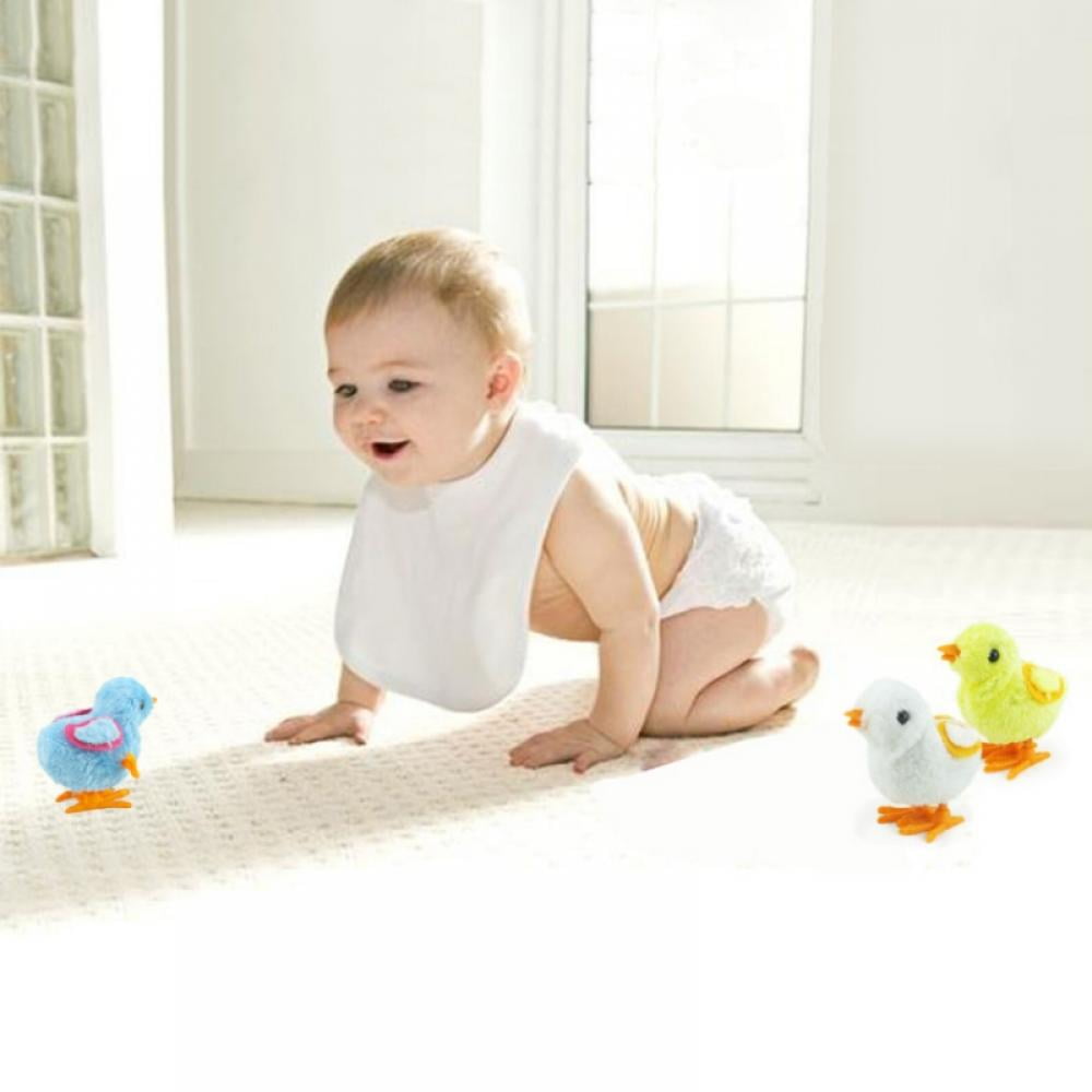 JANDEL Baby Lovely Cartoon Chick Simulation plush Clockwork doll ...