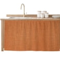 Burnt Orange Burlap Texture Cabinet Curtain 32"Wx55"L,Dustproof Pantry ...