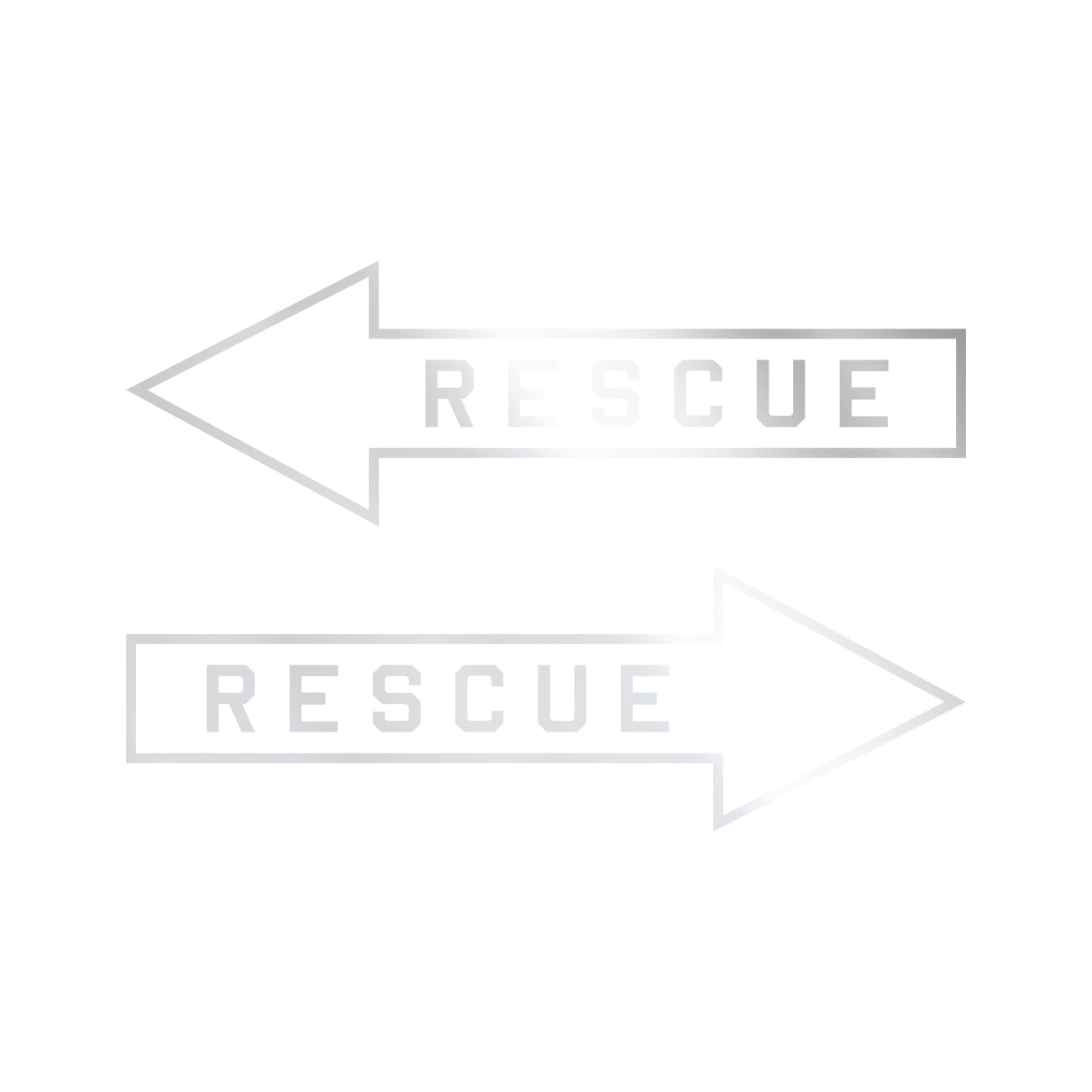 Rescue Arrow Sticker Decal Die Cut - Self Adhesive Vinyl - Weatherproof ...