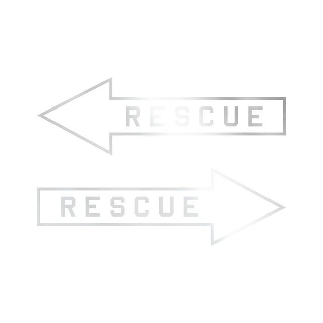 Rescue Arrow Sticker Decal Die Cut - Self Adhesive Vinyl - Weatherproof ...