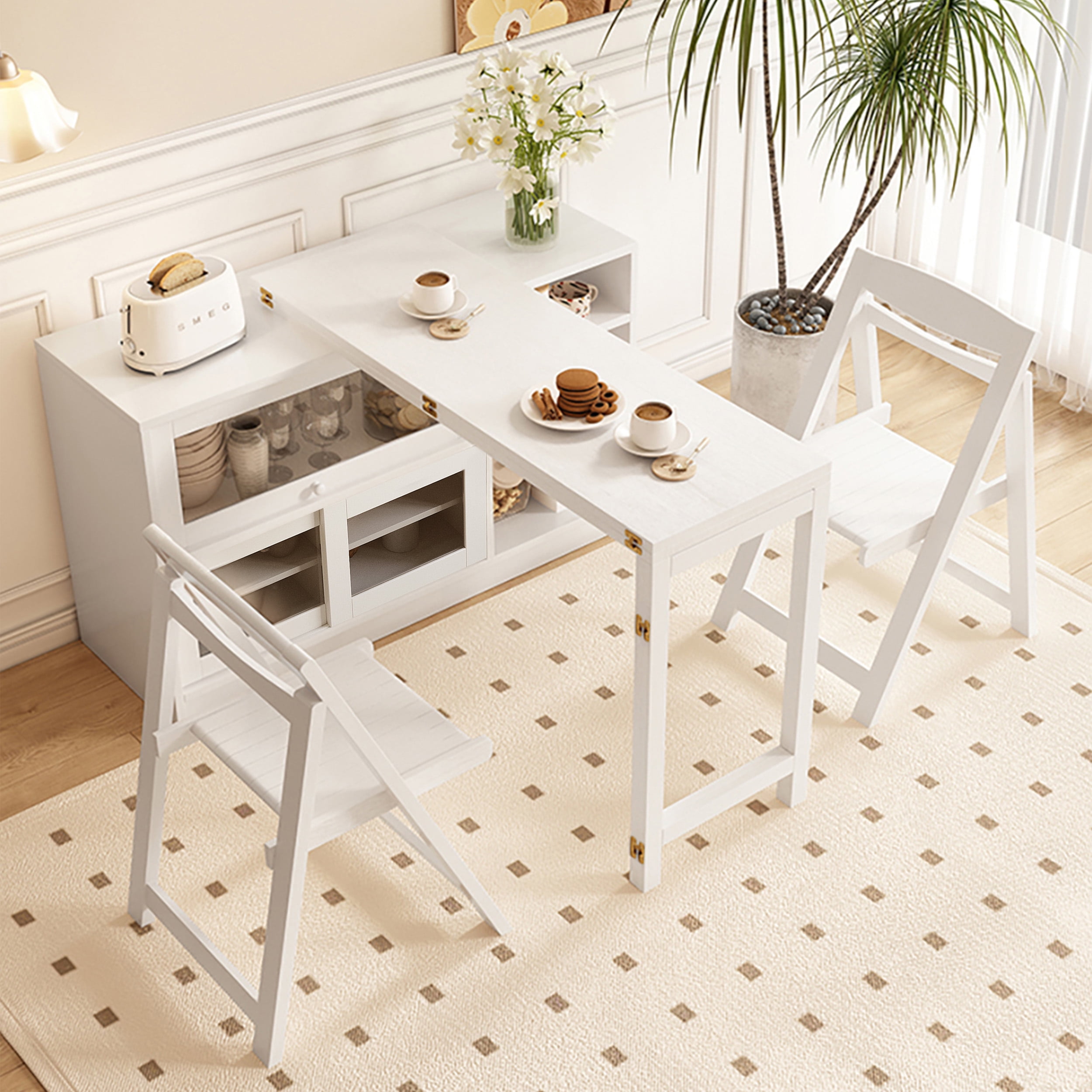 Folding dining table cabinet store