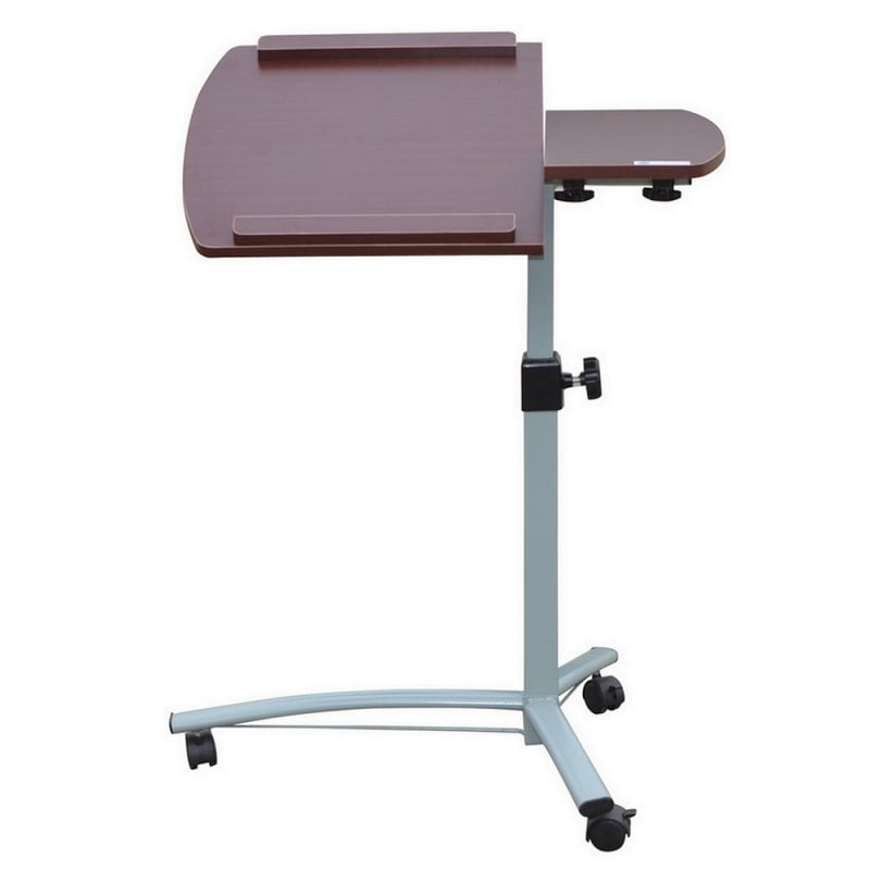 Homegear Portable Rolling Laptop Desk / Tale Stand on Wheels Cherry ...