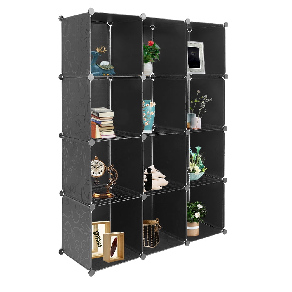 12-Cube Storage Shelf Cube Shelving Bookcase Bookshelf Organizing ...