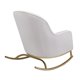 MoDRN Glam Velvet Rocking Chair with Lumbar Pillow, Off-White/Satin ...