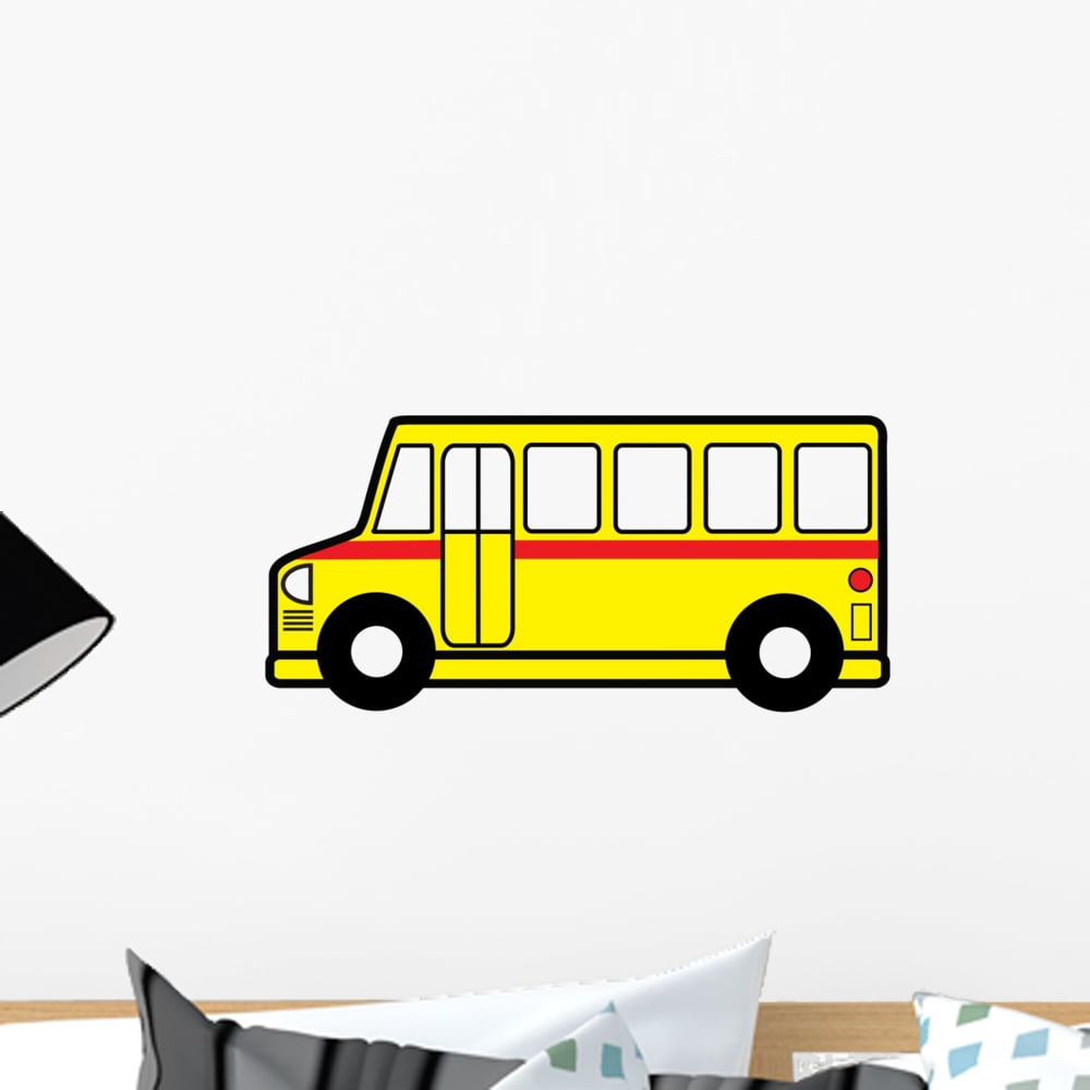 School Bus Wall Decal Mural by Wallmonkeys Peel and Stick Graphic (18 ...
