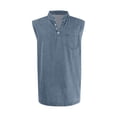 Bbyeadc Sleeveless Shirt for Men Henley Summer Tank Tops Casual ...