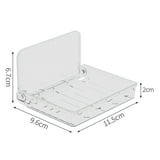 Wall Mounted Folding Shelf Transparent Punch Free Large Capacity Strong ...