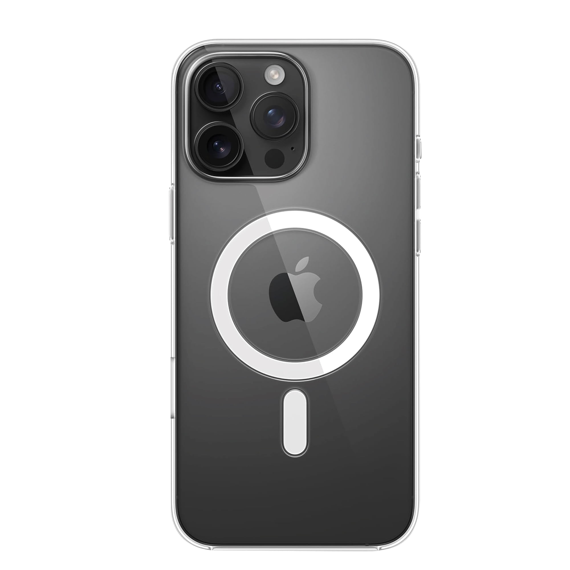 onn. iPhone 16 Pro Max Hard-Shell Clear Phone Case, Magsafe Compatible ...