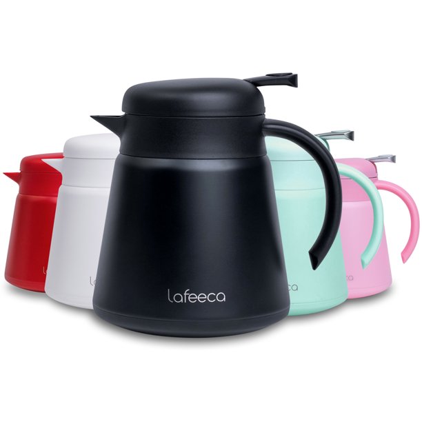 Lafeeca Thermal Coffee Carafe Tea Pot Stainless Steel, Double Wall ...
