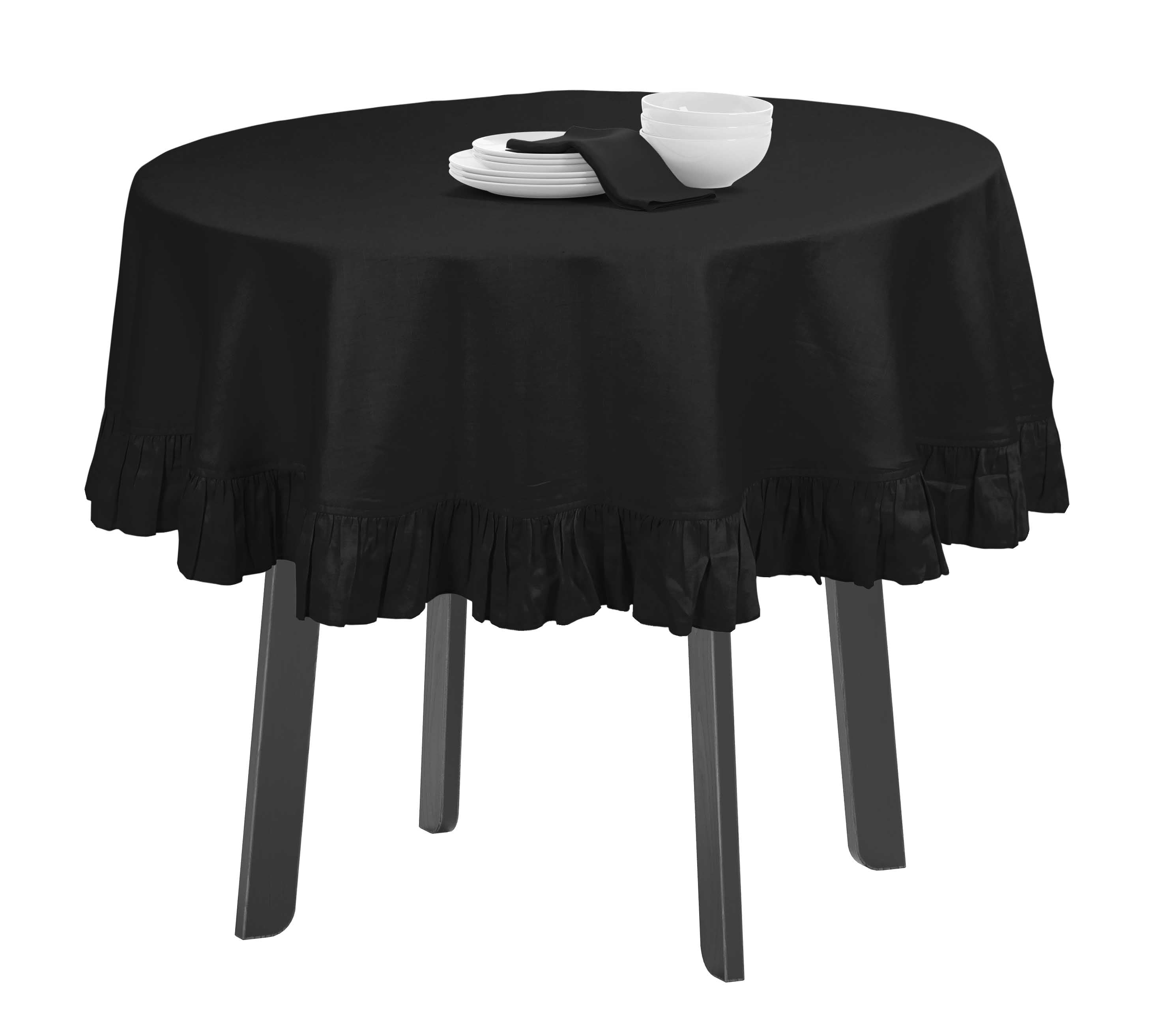 Vargottam Ruffle Tablecloth Kitchen Dining Tabletop Cover Decoration ...