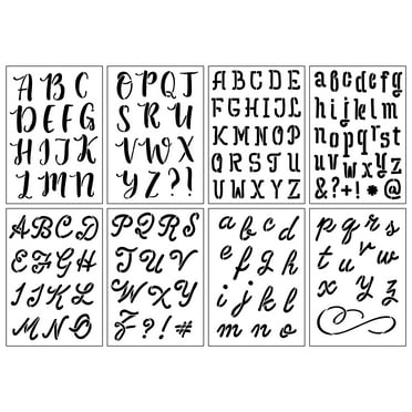 3" Cursive Alphabet Stencils by Craft Smart® - 45 designs - Walmart.com