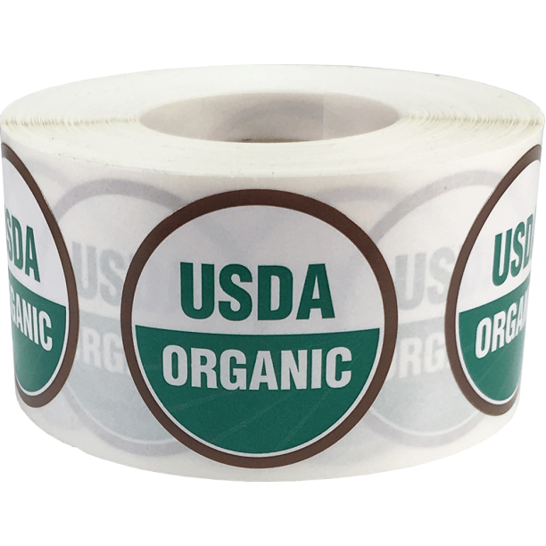 USDA Organic Labels 1 1/2 Inch Round Circle Dots 500 Adhesive Stickers ...