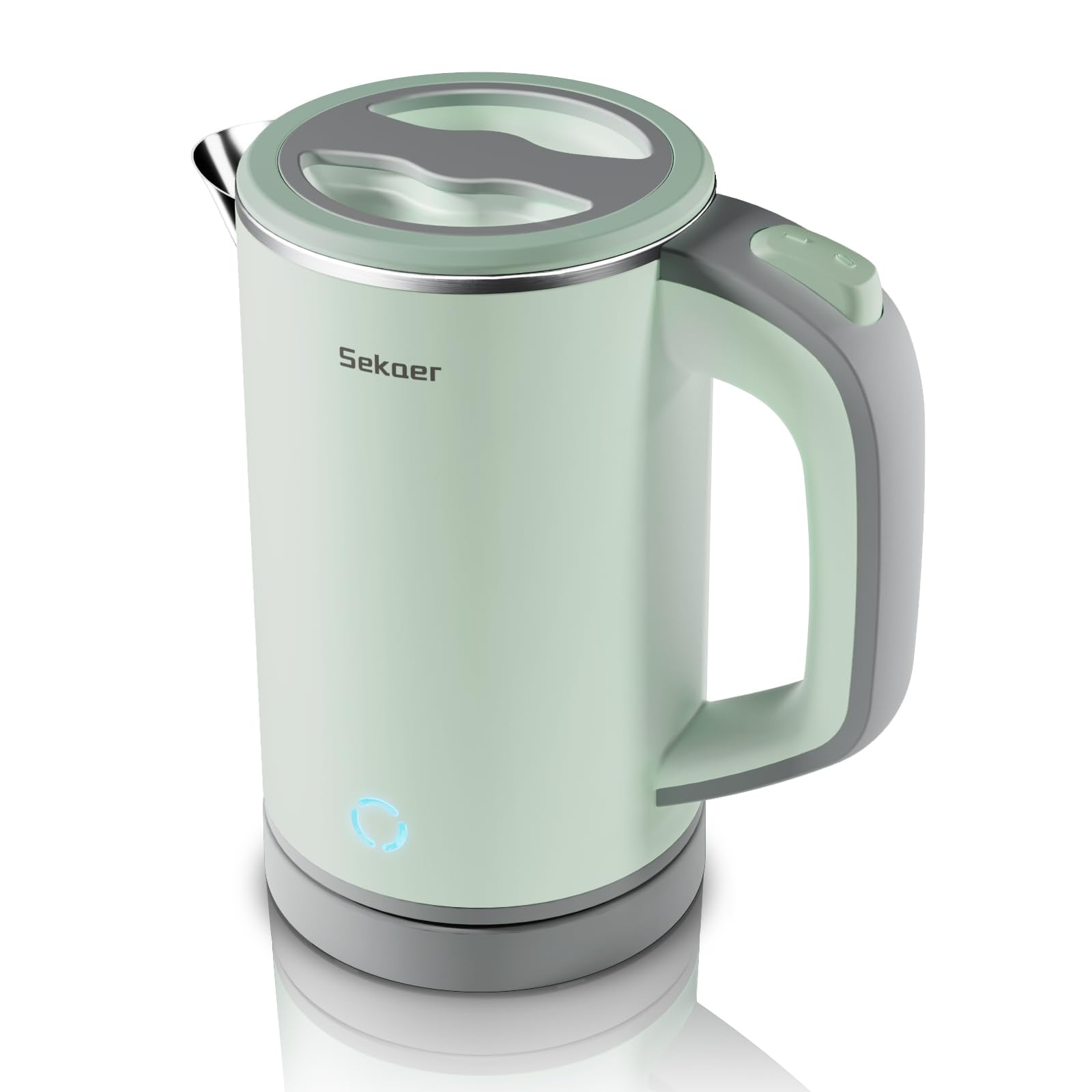 Sekaer Small Electric Tea Kettle Stainless Steel 0.8L Portable Travel ...